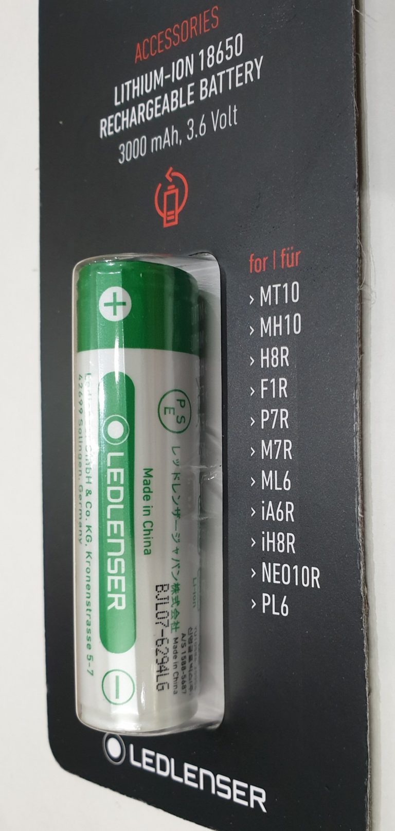 PIN LEDLENSER 18650 3.63V 3000mAh - LEDLENSER Việt Nam | Đèn Pin Công ...